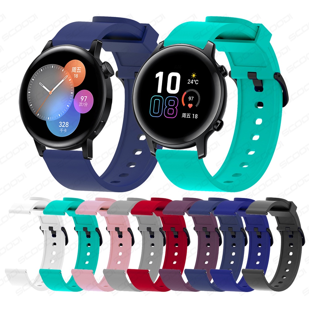 20mm Silicone Sport Strap For Huawei watch GT3 / GT2 / Honor watch ES ...