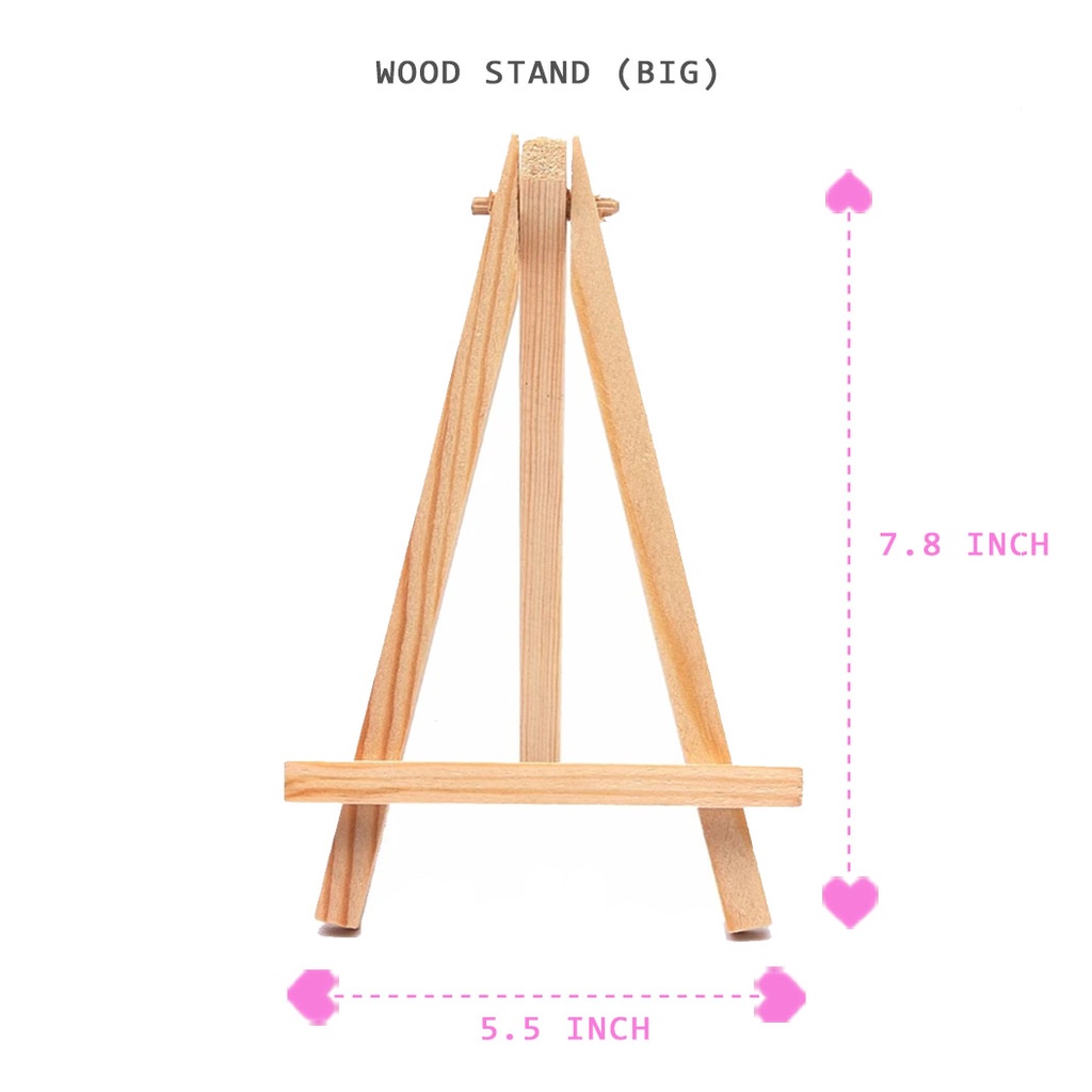 MINI WOOD EASEL / FRAME STAND ADJUSTABLE (ADD ON ONLY) | Shopee Malaysia