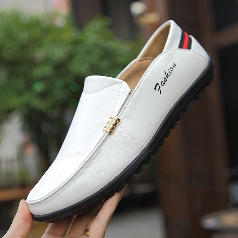 2018 Korean Style Casual Leather Slip-onShoe MenShoe A91 kasut | Shopee ...