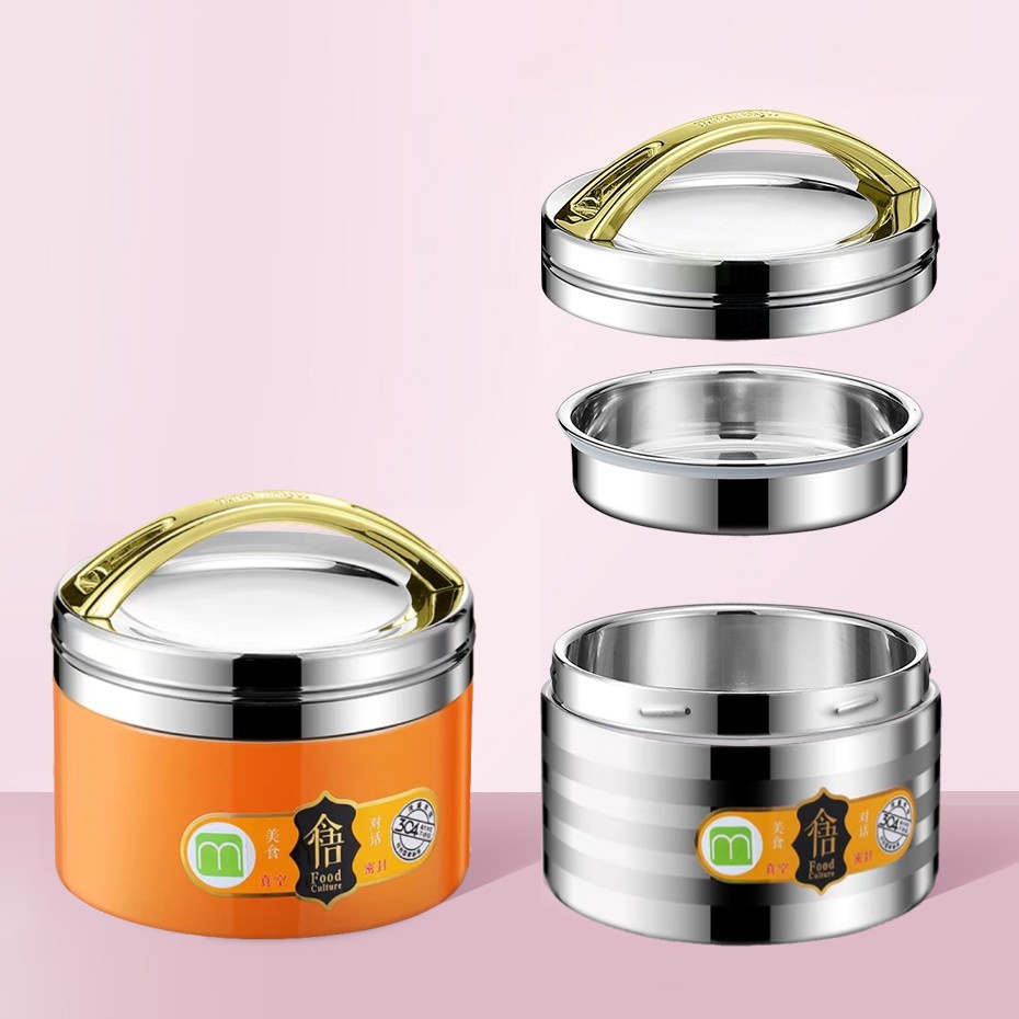 SUS 304 STAINLESS STEEL BOUBLE WALL INSULATED LUNCH BOX 1100ML AND ...