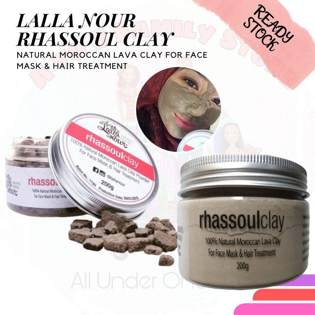 Natural Moroccan Lava Clay for Face Mask and Hair Treatment | Shopee ...