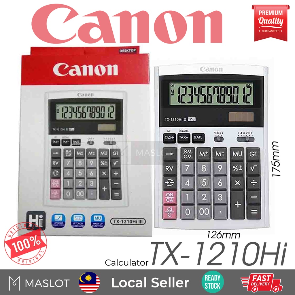 CANON TX-1210Hi TX-1210 III 12Digit Desktop Calculator | Shopee Malaysia