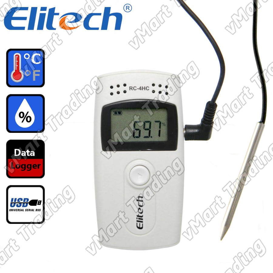 ELITECH RC-4HC USB Temperature Humidity Data Logger | Shopee Malaysia