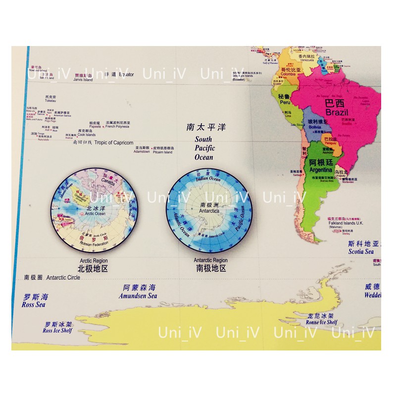 Map of The World 世界地图 51x76cm Peta Dunia | Shopee Malaysia