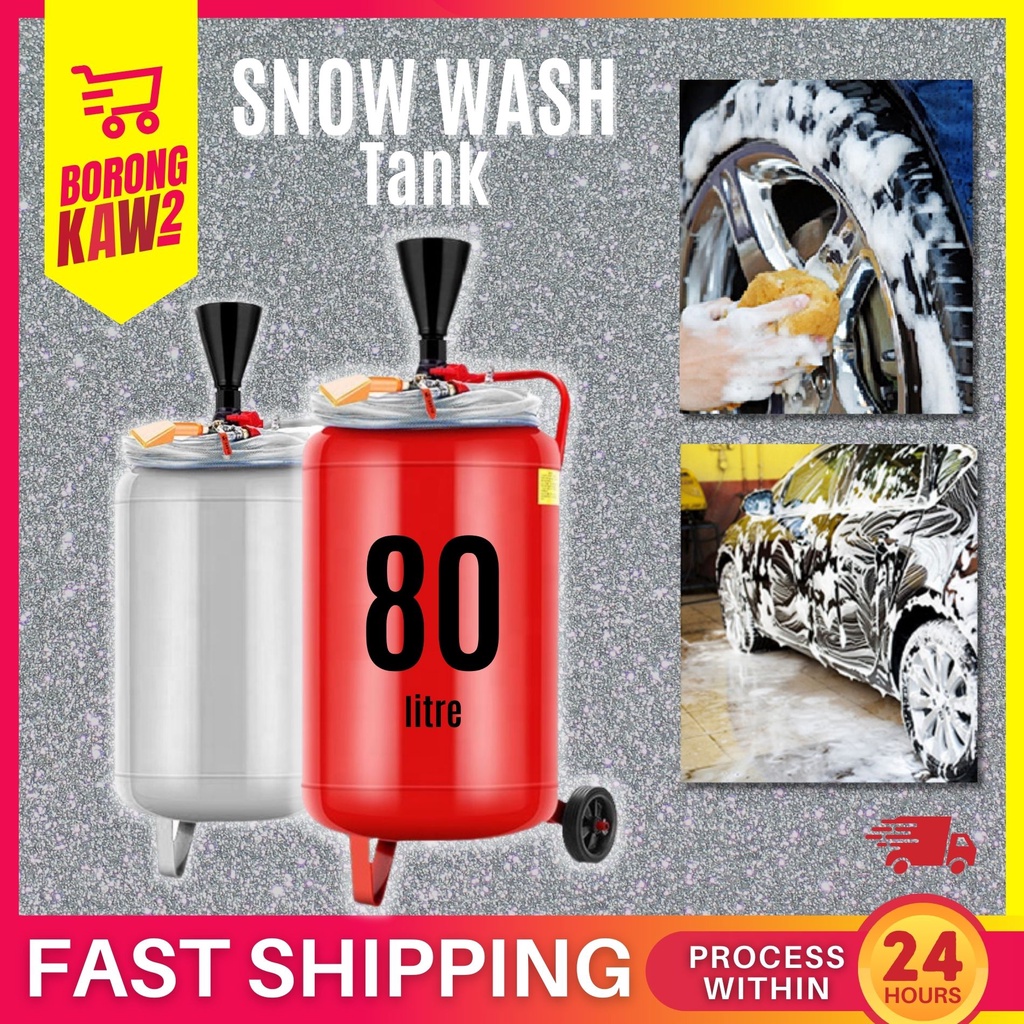 80L Snow Wash Tank Foam Machine for Car Washing Tangki Sabun Basuh ...