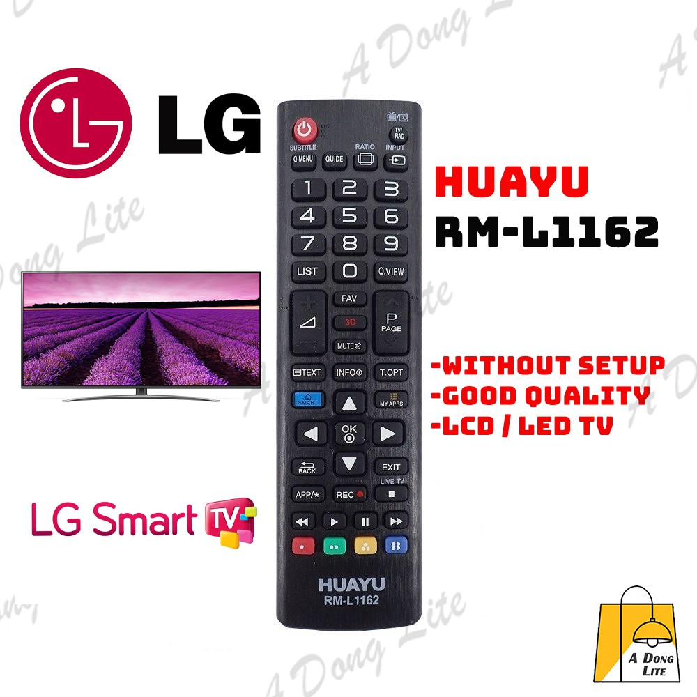 HUAYU RM-L1162 LG LCD/ LED TV REMOTE CONTROL REPLACEMENT (READY STOCK) | Shopee Malaysia