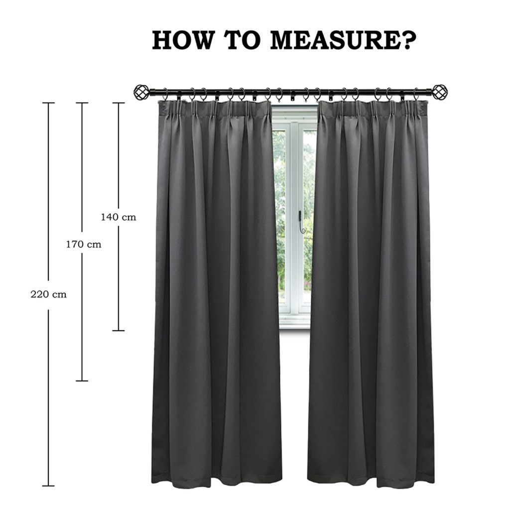N1-N14 NEW SIZE!! 320CM TO 340CM 80% Semi-Blackout Plain Color Curtain ...