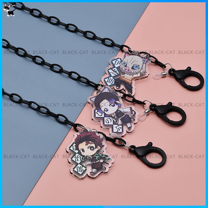 Demon slayer mask Chain Tanjirou Nezuko Mask Strap Glasses Lanyard ...