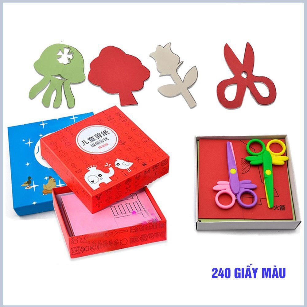 Colored paper cut and paste for children | Shopee Malaysia