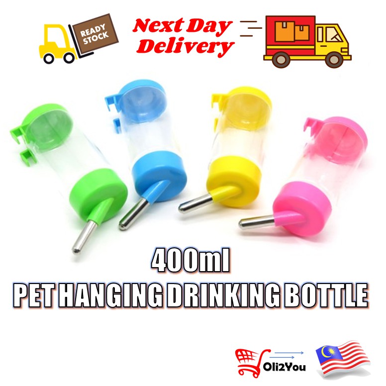 Pet Water Bottle Hanging No Drip Kucing Air Bekas Minum Botol Water ...