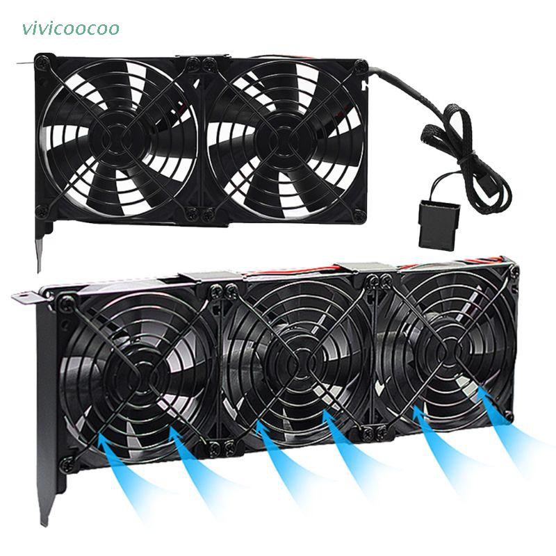 VIVI Universal VGA Cooler Dual 80mm Graphics Card Heatsink Double Three ...