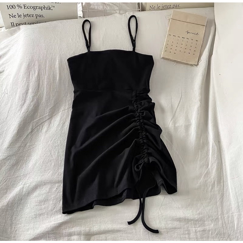 [RS] Sexy Sleeveless Slim Fit Dress With Side String Design 👗 | Shopee ...