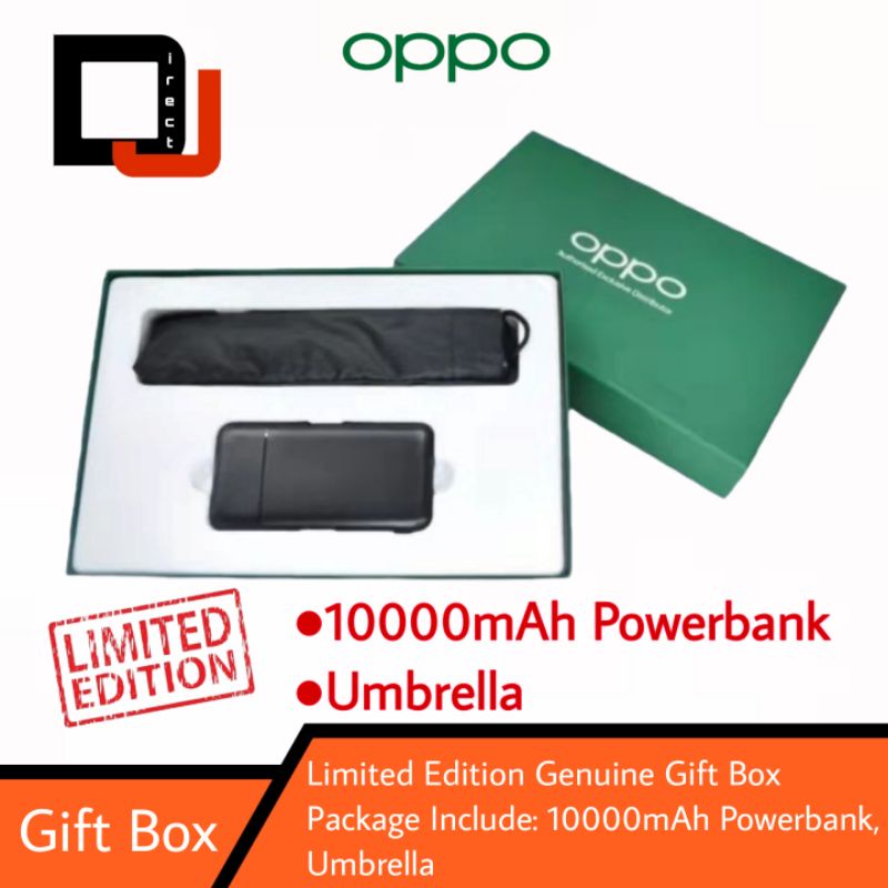 OPPO Gift Box Powerbank Umbrella Reno6 Bluetooth Speaker Smart Tag ...