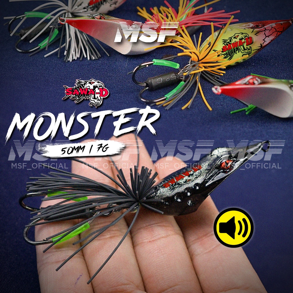 [MSF] Sawa-D Monster Frog With Bearing | 5cm / 7g | Wood Jump Frog ...