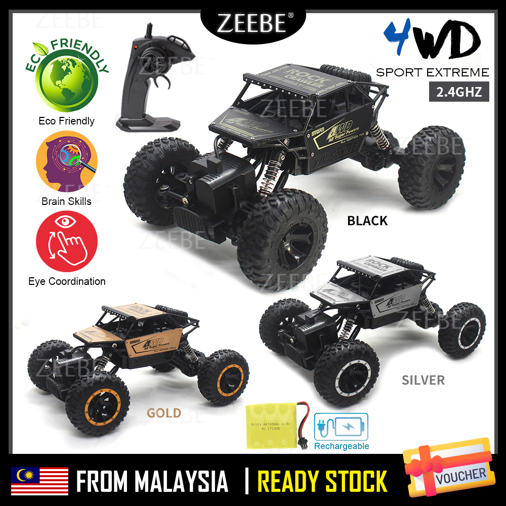 ZEEBE Remote Control Rechargeable Alloy Car 4 Wheel Drive Sport Extreme ...