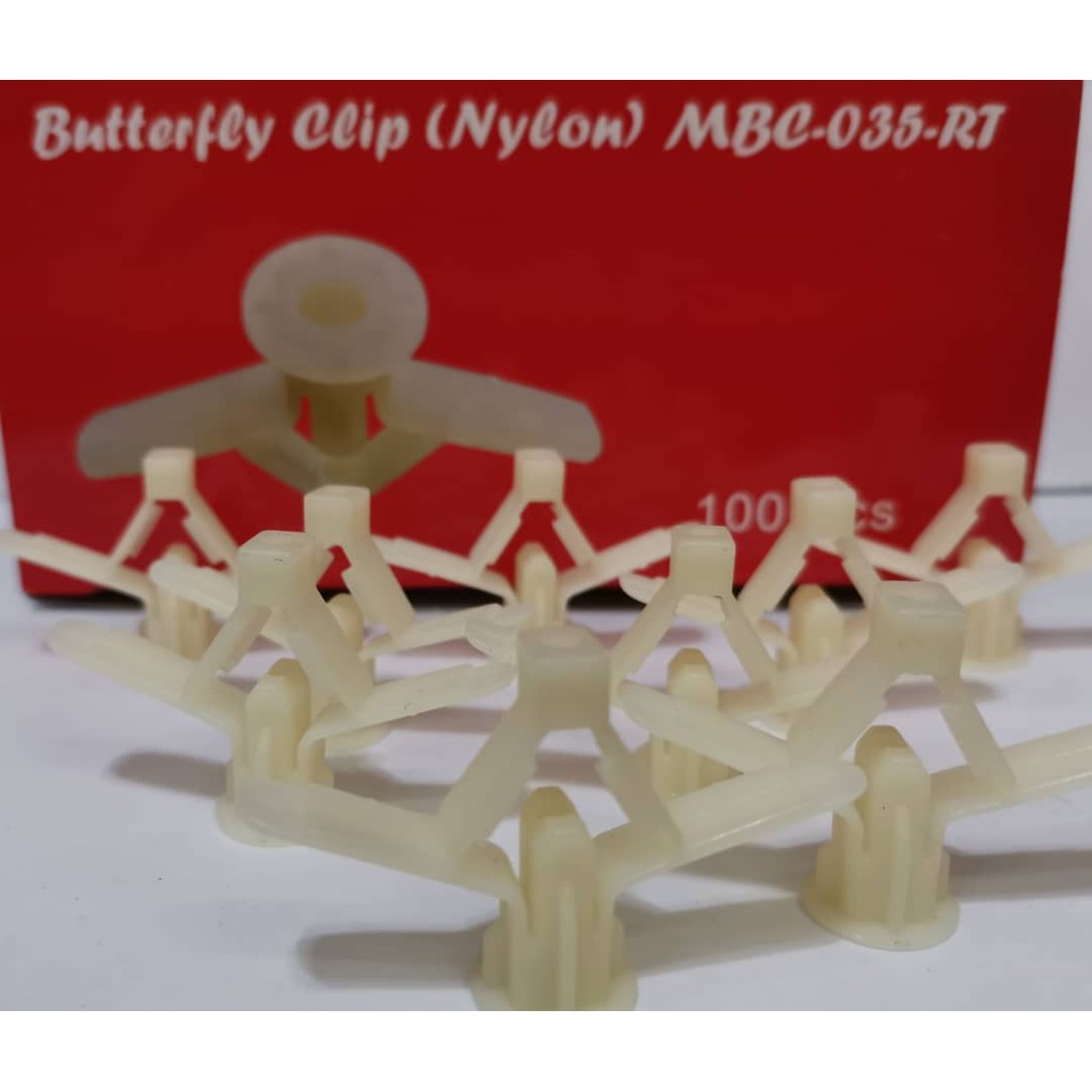 BUTTERFLY CLIP (NYLON) 50PCS PER PACK | Shopee Malaysia
