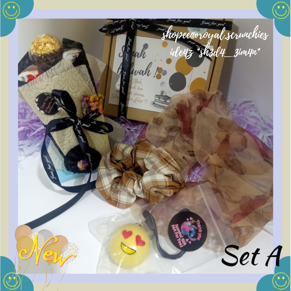 🎂Sanah Helwah🎉Selamat Hari Lahir🎊Happy Birthday Gift Set Box #5💐Mini ...