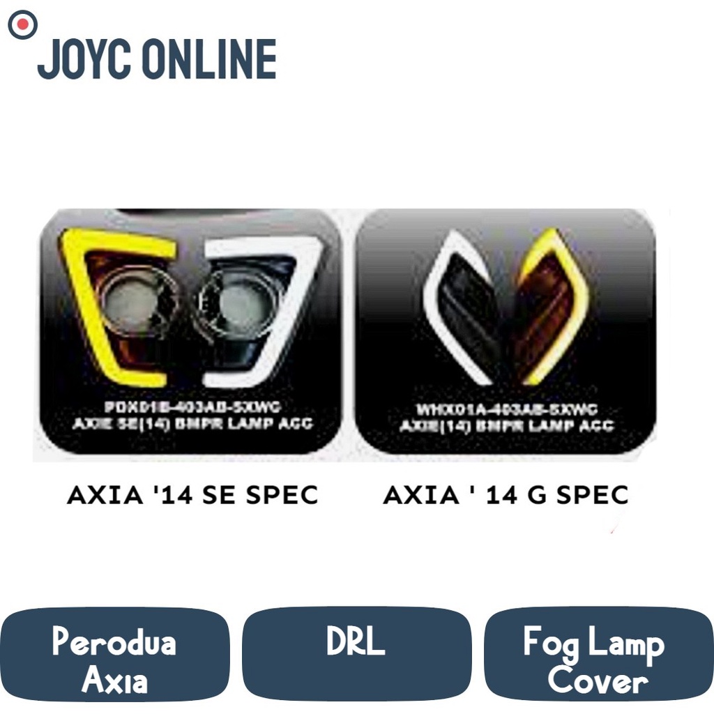 PERODUA AXIA G SPEC / SE SPEC 2014 DRL FOG LAMP COVER DAYTIME RUNNING ...