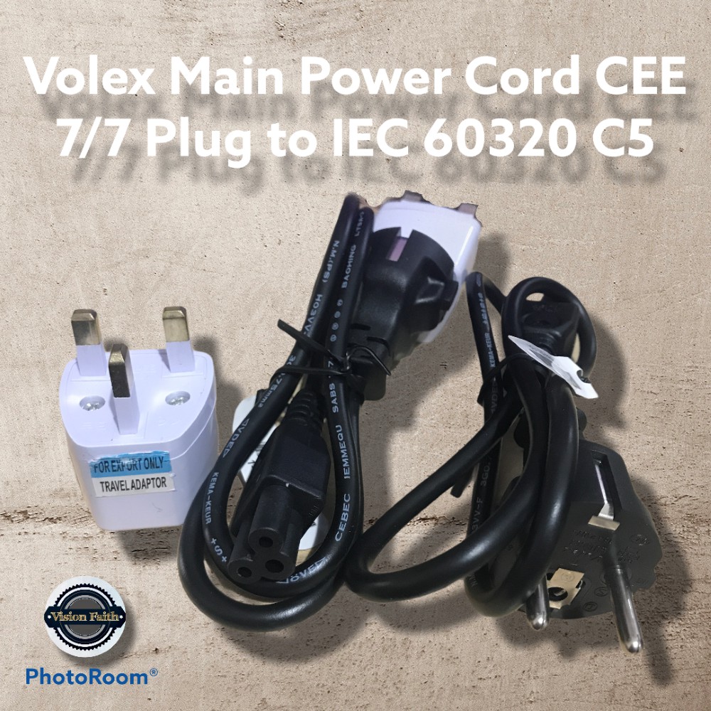 Volex Main Power Cord CEE 7/7 Plug to IEC 60320 C5 | Shopee Malaysia