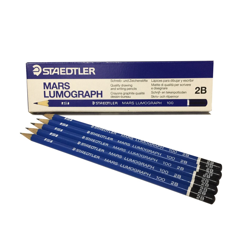 STAEDTLER Mars Lumograph Pencil 100 2B (12 pcs/box) | Shopee Malaysia