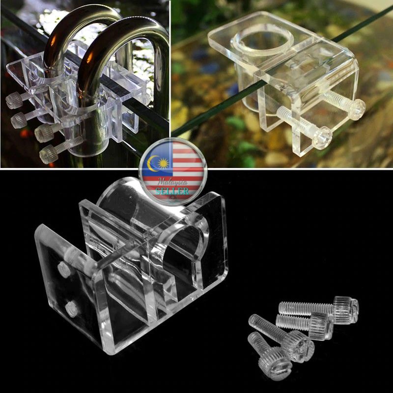 Aquarium Lily Pipe Inlet Outlet or Skimmer Acrylic Fixture Bracket ...