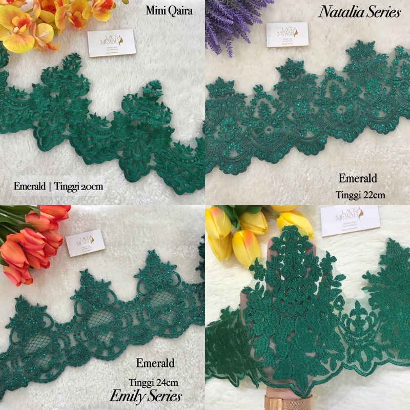 🔥READYSTOK 🔥 BORDERLACE LACE EMERALD SIMPLE MEWAH DAN MURAH SESUAI ...