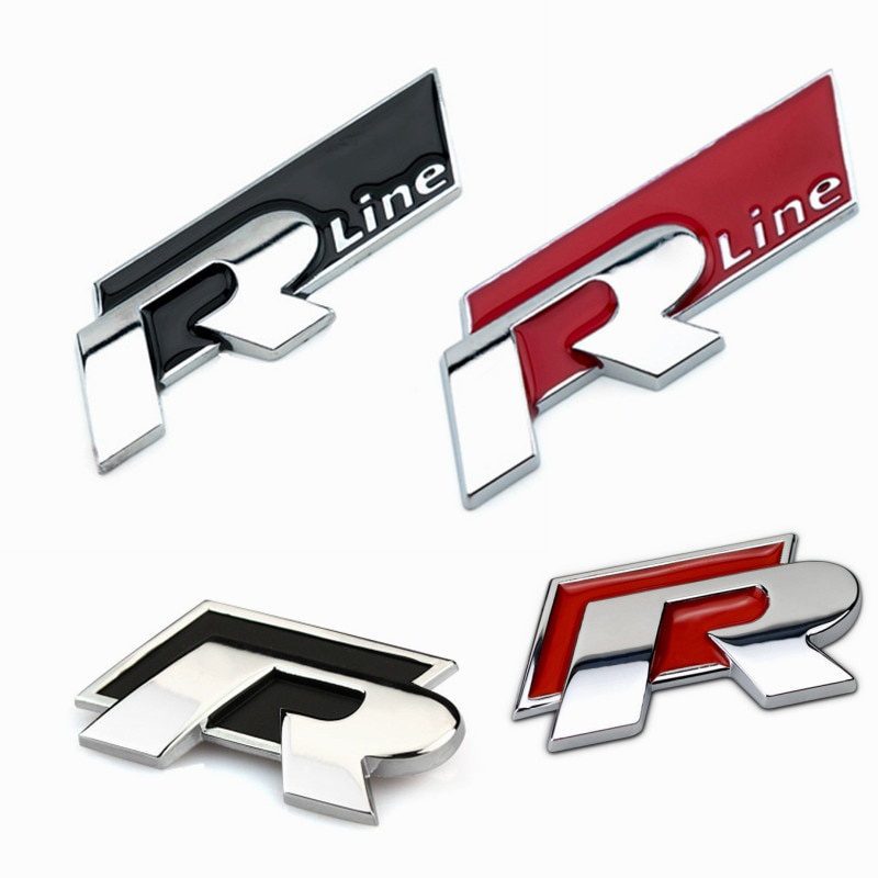 3D Metal Sport Sticker Badge Body Sticker For Volkswagen Golf R Rline ...