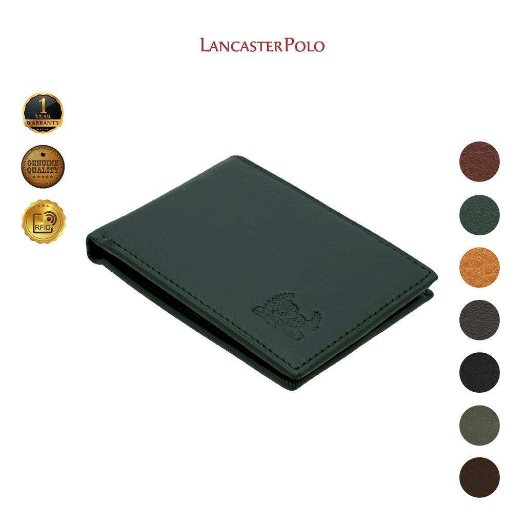Lancaster Polo Men’s Top Grain Leather Slim Bi-Fold RFID Protection ...