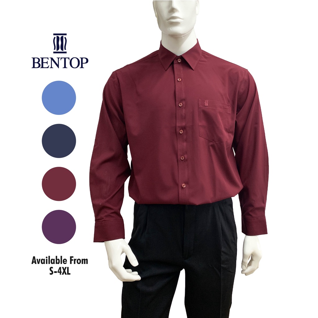 BENTOP Shirt Long Sleeve Regular Fit | Shopee Malaysia