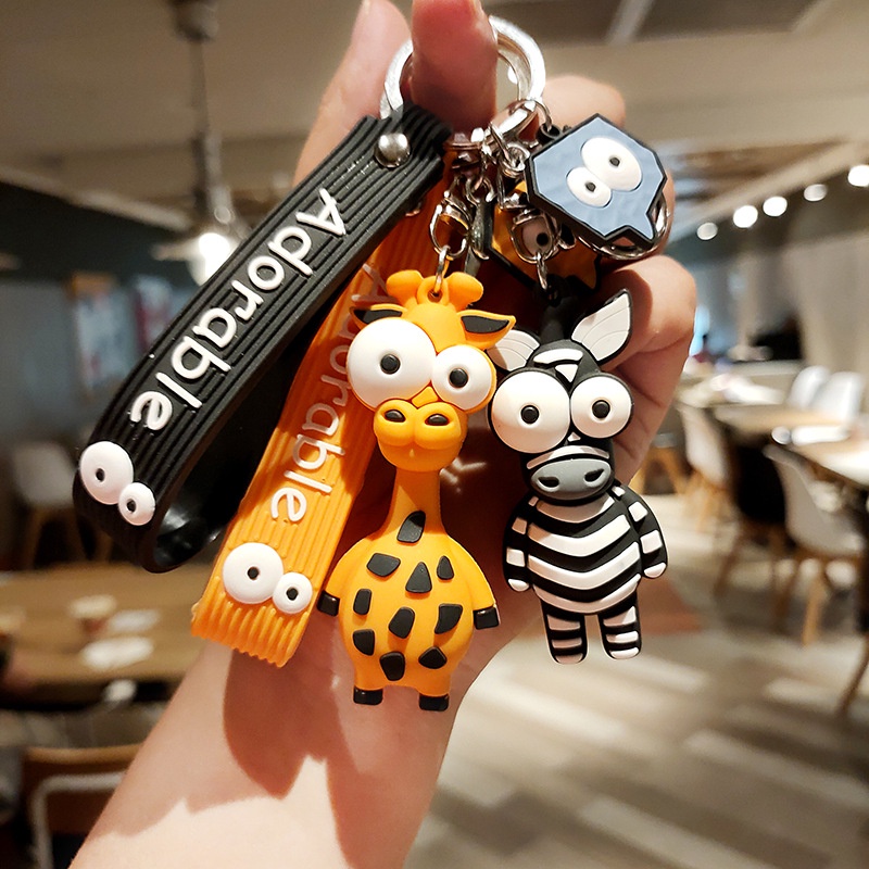 Cartoon Giraffe Key Ring Zebra Car Pendant Gift for Friends | Shopee ...
