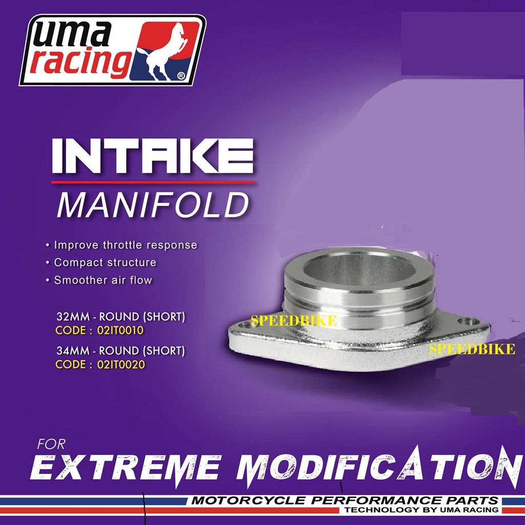 UMA RACING ALLOY INTAKE MANIFOLD ROUND 32MM / 34MM | Shopee Malaysia