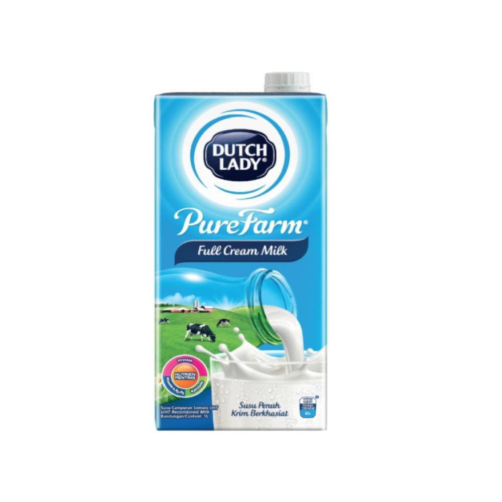 SUSU DUTCH LADY UHT MILK FULL CREAM (1L x 3) SUSU KOTAK SUSU KOTAK ...
