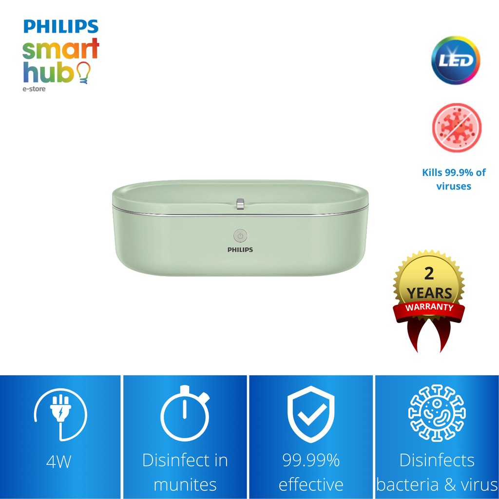 Philips UV-C Disinfection Mini Box (Green/ Pink/White) | Shopee Malaysia