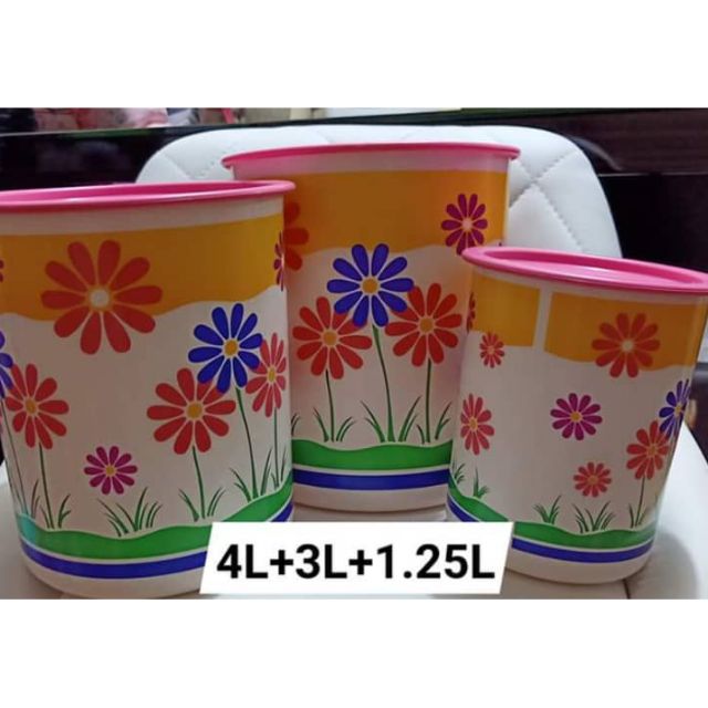 Tupperware Flower Canister 3L | Shopee Malaysia