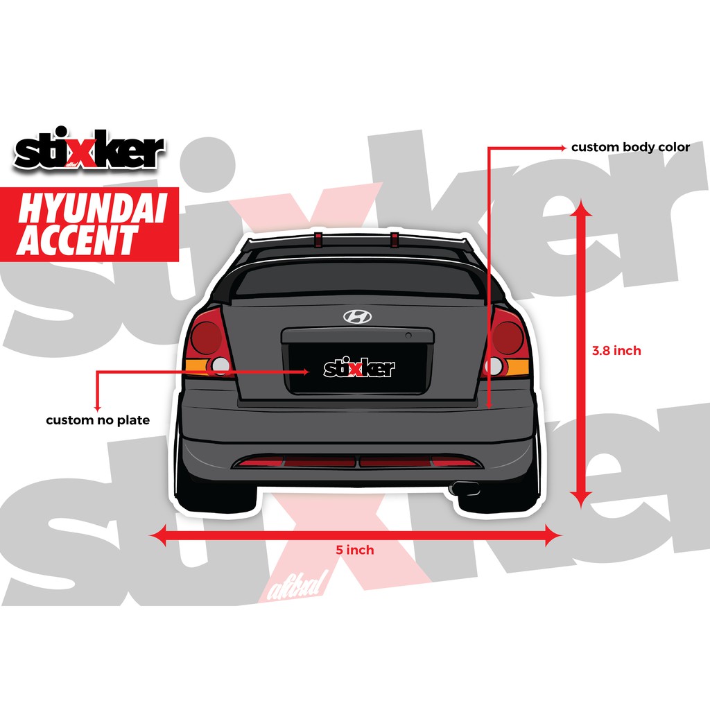 Sticker Belakang Kereta Hyundai Accent | Shopee Malaysia