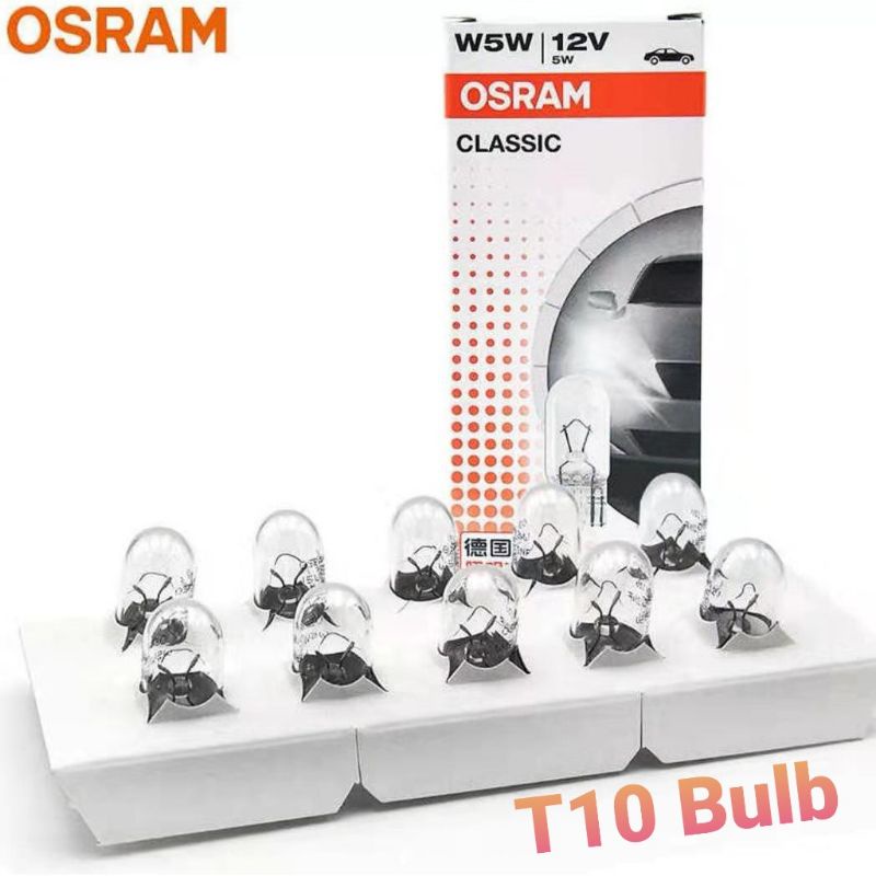 OSRAM ORIGINAL 100% Bulb T10 (158) 12V W5W (10pcs 1Box) | Shopee Malaysia