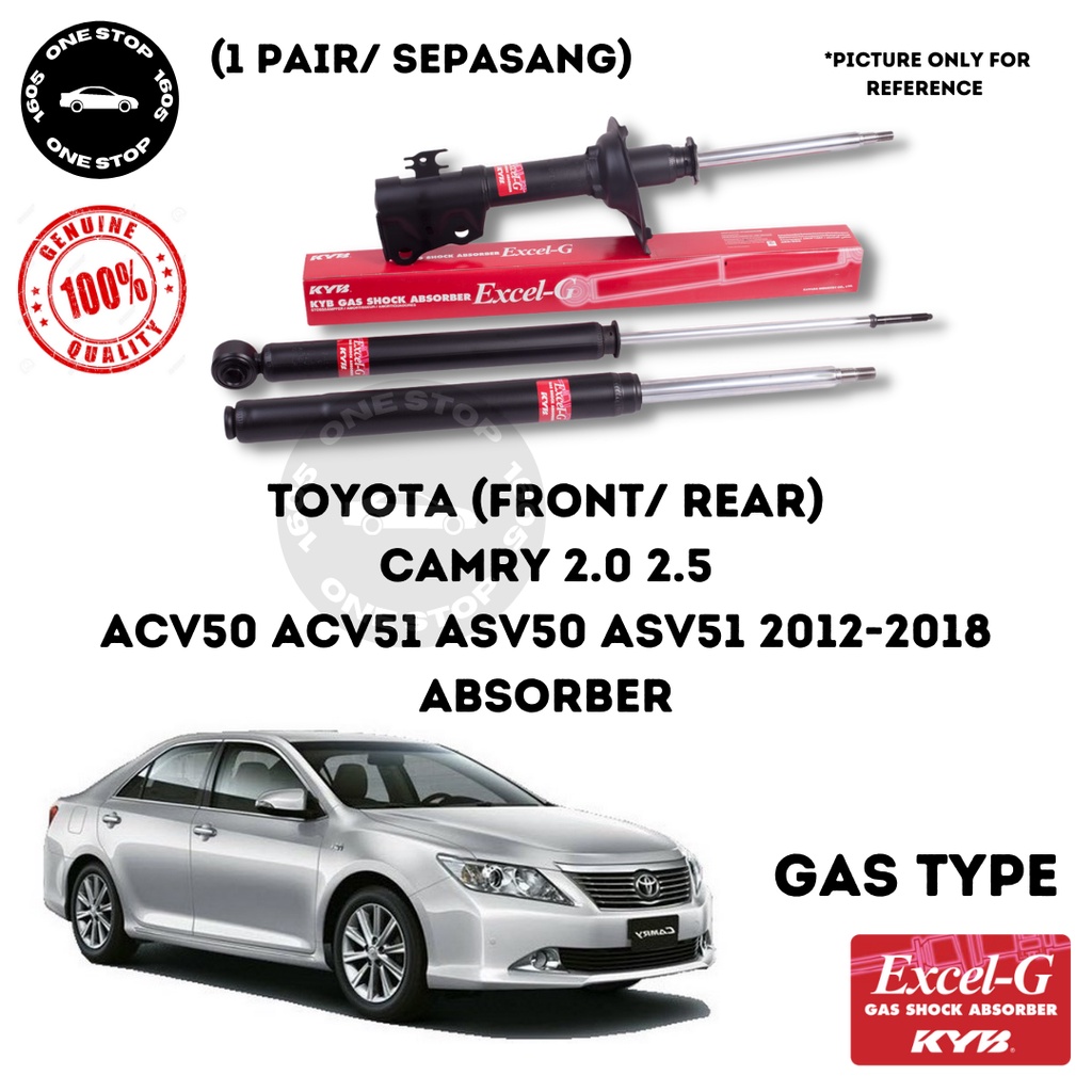 TOYOTA CAMRY 2.0 2.5 ACV50 ACV51 ASV50 ASV51 2012-2018 FRONT/ REAR KYB ...