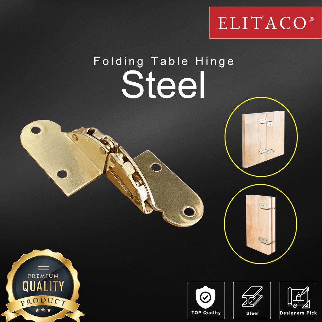 【ELITACO】Steel Folding Table Hinge 180 Degree Rotating Flap Invisible ...