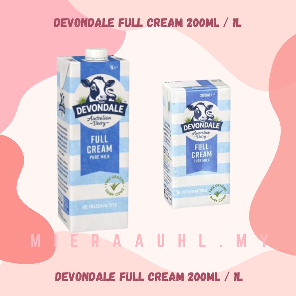 IMPORTED DEVONDALE FULL CREAM 200ML / 1L | Shopee Malaysia