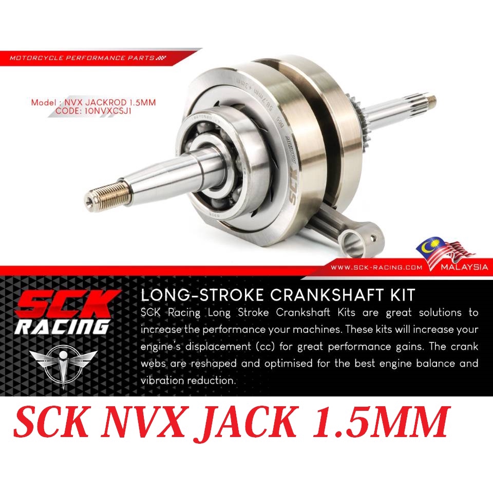 SCK RACING NVX 155 V1 V2 CRANKSHAFT JACKROD 1.5MM | Shopee Malaysia
