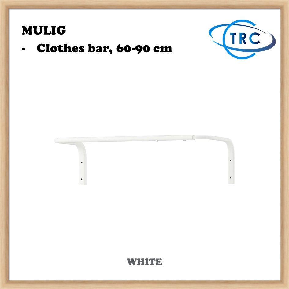 MULIG Clothes bar, white 60-90 cm/ Drying Rack/ Hanger/ Baju ...