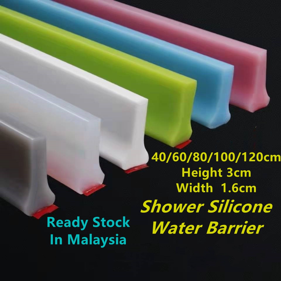 3CM Height Bathroom Shower Water Blocking Strip Water Barrier Flexible ...