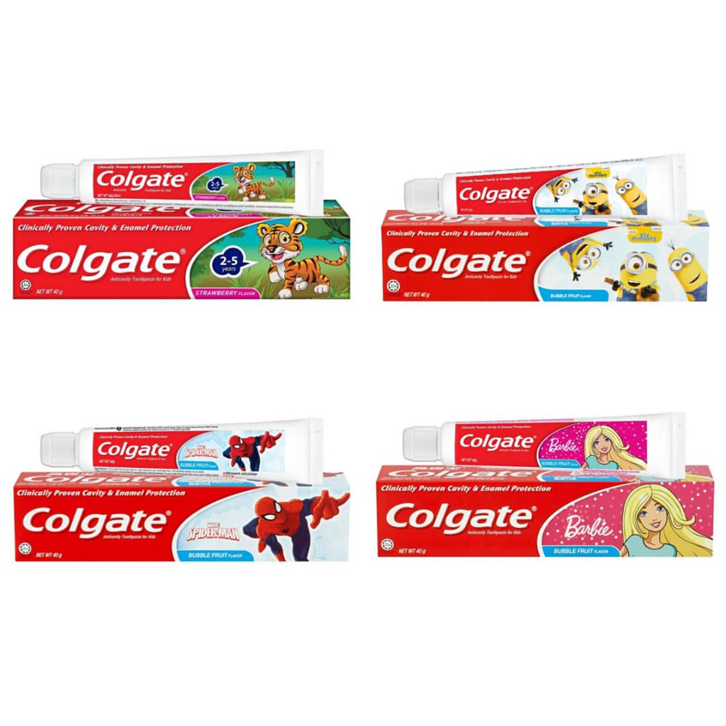 Colgate Kids Toothpaste Minion / Barbie / Tiger 40g | Shopee Malaysia