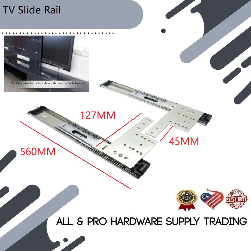 22" Flap guide rail swing on the thickening hidden TV cabinet sliding ...