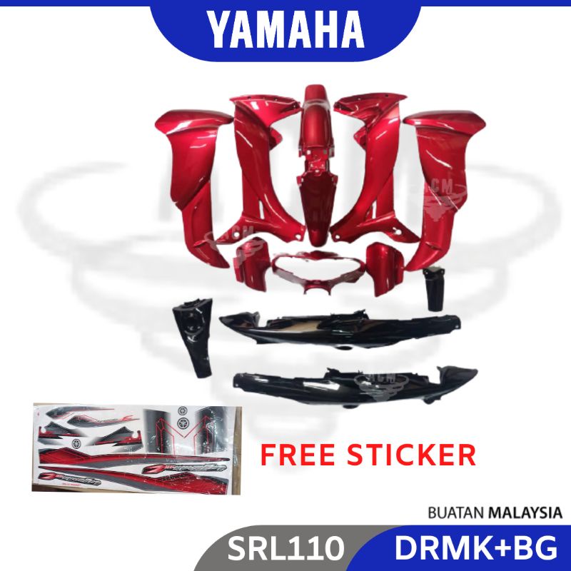 YAMAHA SRL110 Lagenda Body Cover Set Coverset Bodyset Body Kit Color Parts SRL 110 Free Sticker ...