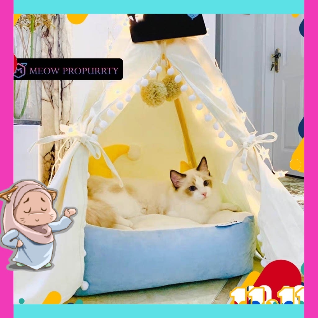 Ready Stock Malaysia Pet Camp Bed Cushion Cute Cat House Indoor Home ...