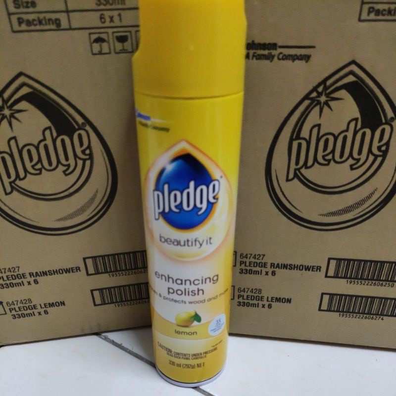 Pledge Furniture Polish Aerosol 330ml x 1( Lemon & Rainshower ...