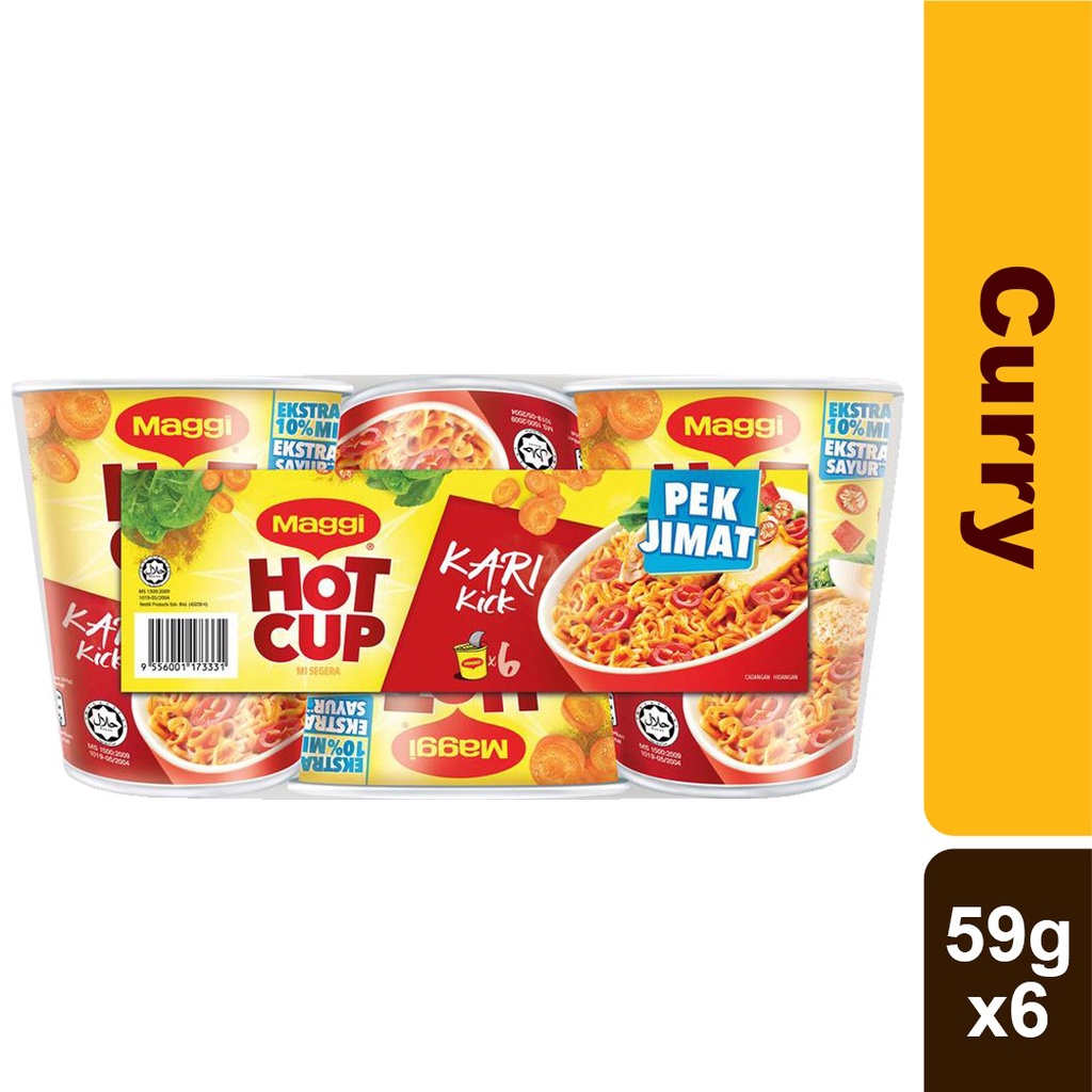 Maggi Hotcup Curry 59gx6 | Shopee Malaysia