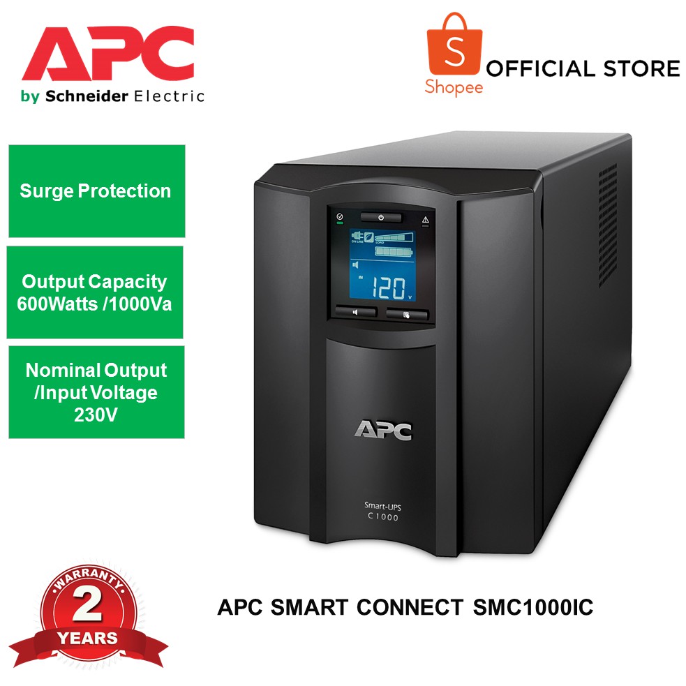 APC Smart-UPS C 1000VA LCD 230V with SmartConnect SMC1000IC | Shopee Malaysia