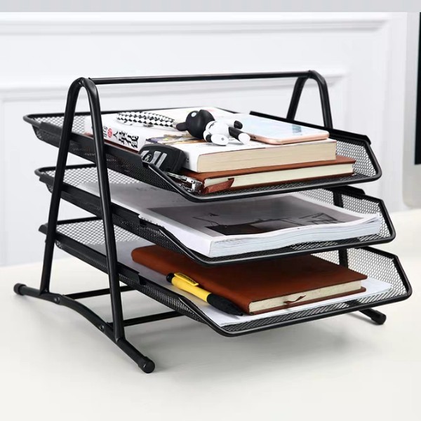 Steel Mesh Wire Tray / File Document Tray - 3 Tier | Shopee Malaysia
